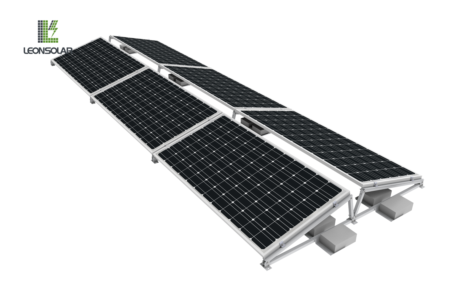 Roof square tube ballast photovoltaic support system